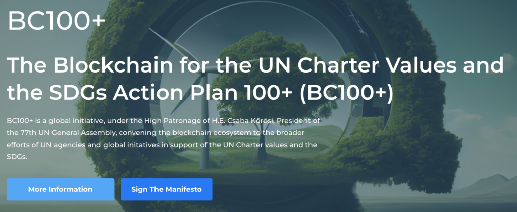 Sign the BC100+Manifesto in support of Blockchain & SDGs ...